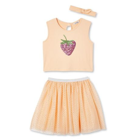 Click here for George Girls Sequin Tutu 3-Piece Set Peach L prices