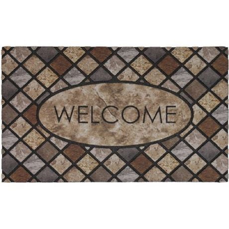 Click here for Mainstays Oval Tiled Doormat  18 X 30 Brown 18X30 prices