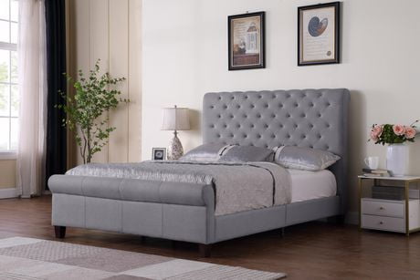 Click here for Brassex Inc Daniella Queen Platform Bed  Grey Grey... prices