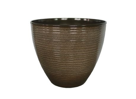 Click here for Hometrends 13 Inch Rib Planter-Brown Brown M prices