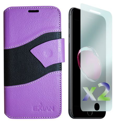 Click here for Exian Wallet Case For Iphone 7 Plus In Purple Blac... prices