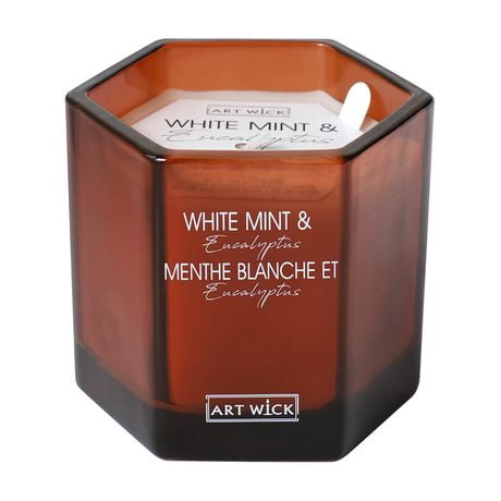 Art Wick 190g White Mint & Eucalyptus Soy Wax Blended Scented Candle ...
