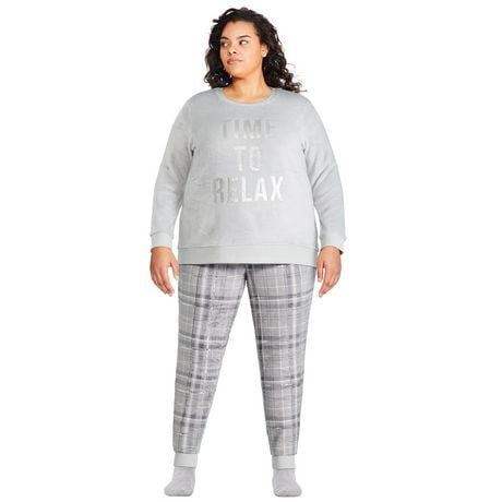 George Plus Women's Plush Pajamas 2-Piece Set | Walmart Canada