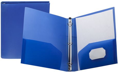 Storex Poly Binder with Pockets/1"-Inch /Blue (24 units/pack) | Walmart ...