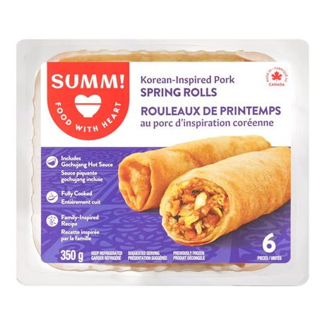 Summ! Korean-Inspired Pork Spring Rolls, 6 pieces, 350 g - Walmart.ca