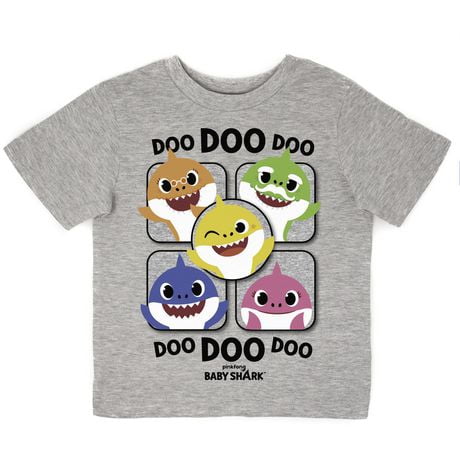 Click here for Baby Shark Boys Toddler Short Sleeve T-Shirt Grey... prices