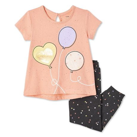 Click here for George Toddler Girls Tee And Pant 2-Piece Set Grey... prices