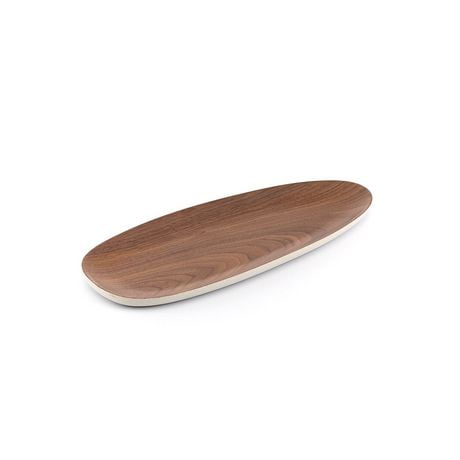 Click here for Brilliant Bamboo Walnut Oval Plate 31 Cm Basic Whi... prices