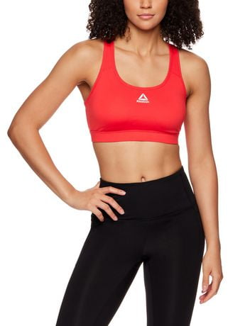 Reebok Women's Stronger Sports Bra with Mesh Panel and Removable Cups ...