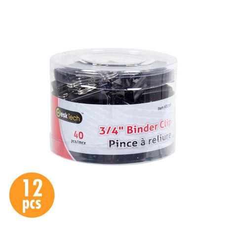 Office Works Classic Black 3/4-inch Binder Clips | Walmart Canada