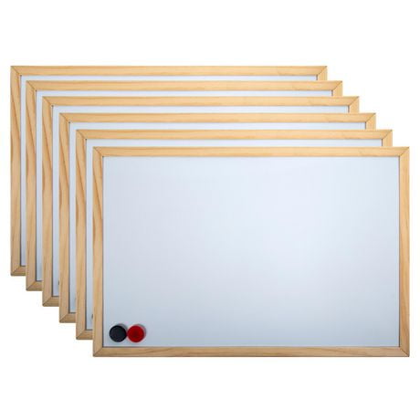 Office Works Large Wooden Magnetic Dry Erase Whiteboard Set - Walmart.ca