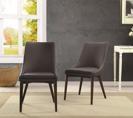Click here for Topline Home Furnishings Charcoal Grey Side Chair... prices