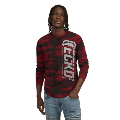 ECKO UNLTD Men’s Camo Crew Neck Thermal Sweater - Walmart.ca
