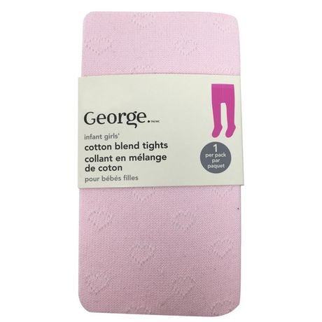 Click here for George Infant Girls Cotton Blend Tights 1Pk Pink 2... prices