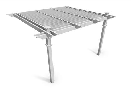 Click here for Vita Elysium Louvered Attached Pergola White 12X12 prices