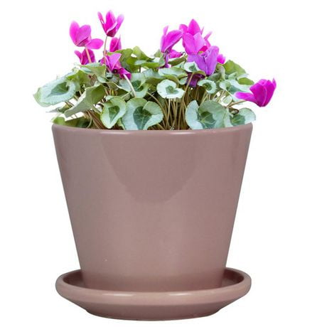 hometrends 5" Candy Pot Taper Pink Ceramic Planter | Walmart Canada