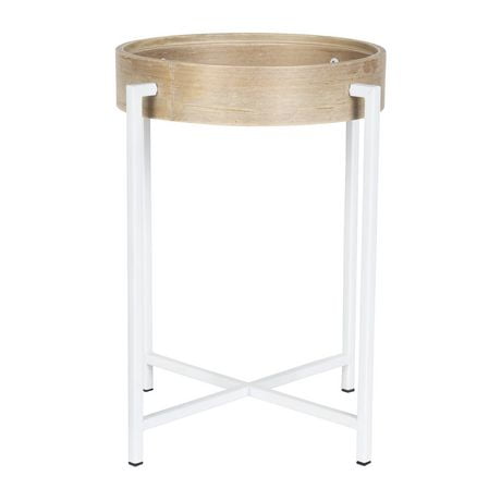 hometrends Valrico Plant Stand Walnut/White | Walmart Canada