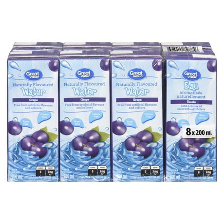 Great Value Naturally Flavoured Grape Water | Walmart Canada