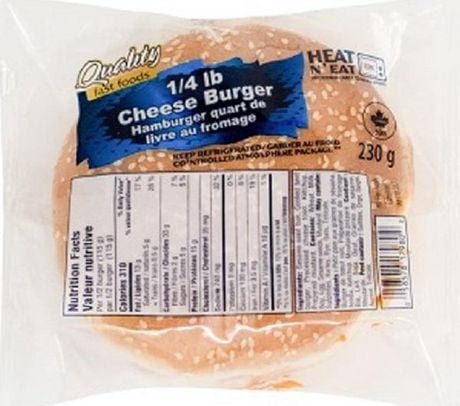 Quality 1/4 LB Cheeseburger | Walmart Canada