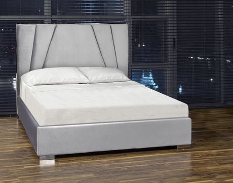 Click here for K-Living Ralf Queen Size Microsuede Upholstered Be... prices