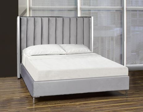 Click here for K-Living Toby King Size Microsuede Upholstered Bed... prices