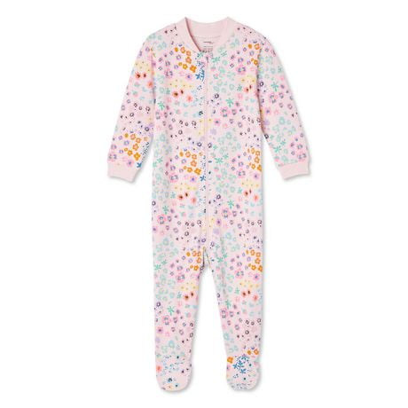 Click here for George Baby Girls Full-Zip Sleeper Pink 18-24 Mont... prices