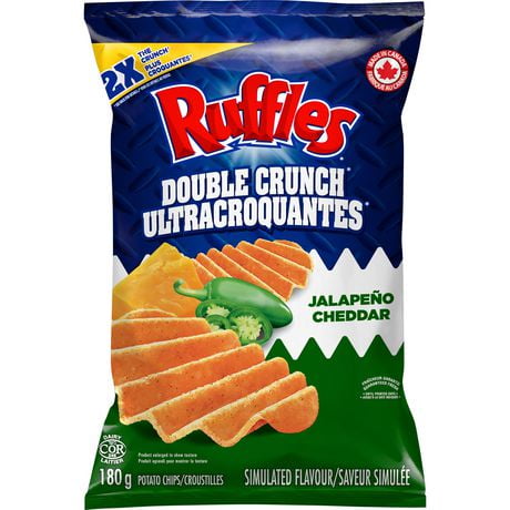 Ruffles Double Crunch Jalapeño Cheddar Potato Chips | Walmart Canada