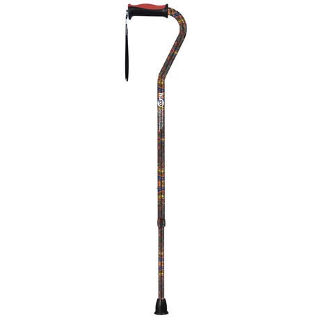 Hugo Adjustable Offset Handle Cane with Reflective Strap, Paisley ...