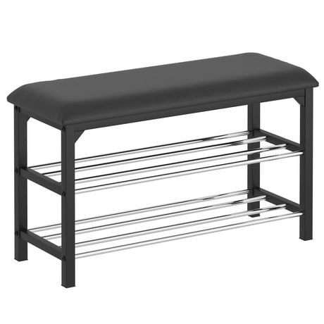 Click here for Worldwide Homefurnishings Inc 2 Tier Shoe Bench Bl... prices