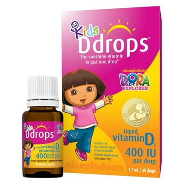 Ddrops® Liquid Vitamin D3 Vitamin Supplement, 1000 IU, 5 ml, 180 drops ...