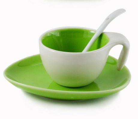Click here for Essentials Bright Green Espresso Cup And Saucer Wi... prices