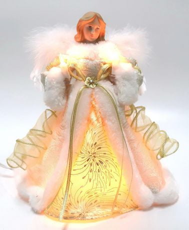 LIGHTED ANGEL TREE TOPPER 10IN., 10IN ANGEL TREE TOPPER - Walmart.ca