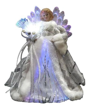 12IN FIBER OPTIC ANGEL TREE TOPPER | Walmart Canada