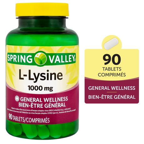 Spring Valley L-Lysine, 1000 mg - Walmart.ca