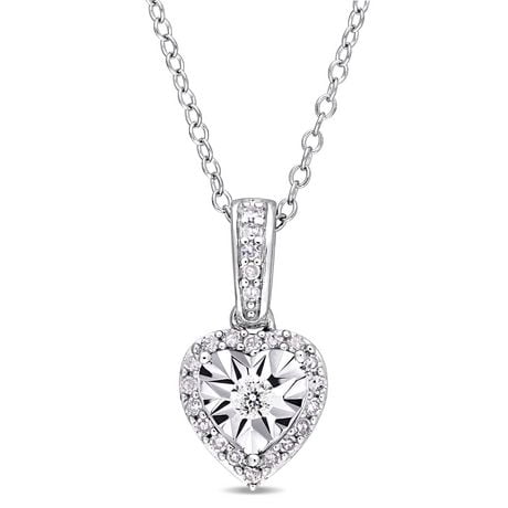 Click here for Miabella 1/6 Carat T. W. Diamond Sterling Silver H... prices