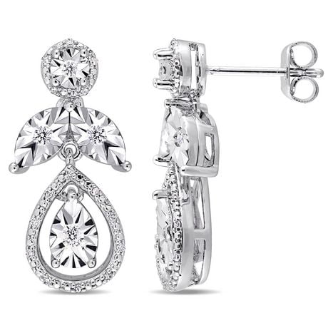 Click here for Miabella 1/4 Carat T. W. Diamond Sterling Silver T... prices