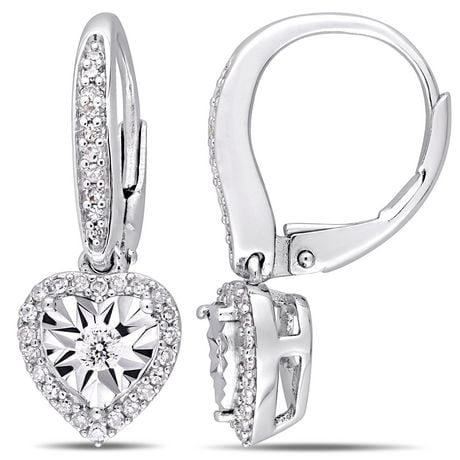 Click here for Miabella 1/3 Carat T. W. Diamond Sterling Silver H... prices