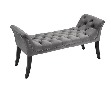 Click here for K-Elite K Elite Elegant Fabric Bench In Dark Grey... prices