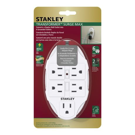 Stanley Transformer Surge Adapter, 6 Outlet Surge Adapter - Walmart.ca