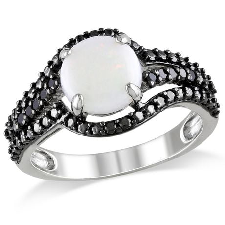 Click here for Asteria 1-1/4 Carat T. G.W. Opal And 1/10 Carat T.... prices
