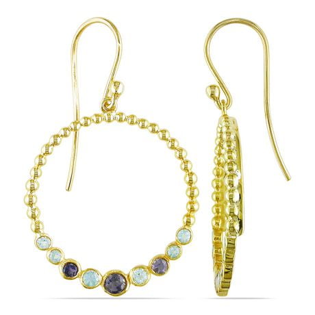 Click here for Tangelo 1-1/4 Carat T. G.W Blue Topaz And Iolite Y... prices