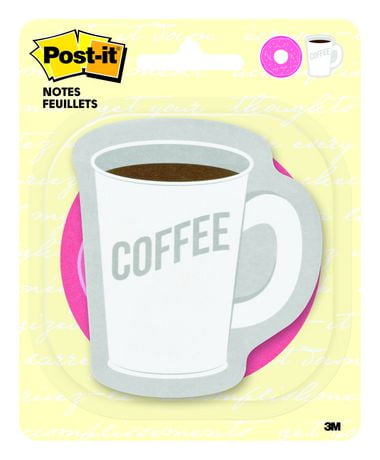 POST - IT Post-it® Notes, BC-2030-COFDNT, 2.9 in X 2.9 in, 2 Designs, 2 ...