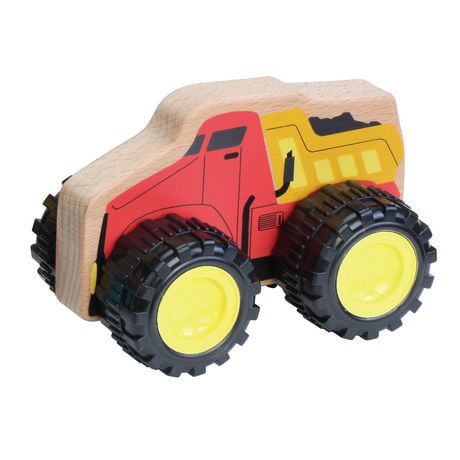 kid connection Wooden Dump Truck Push Toy Car | Walmart Canada