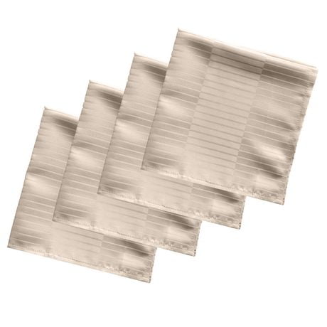 Fabstyles Premium Stripe Set of 4 Spill-Proof Table Napkins - Walmart.ca