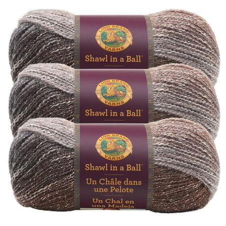 Lion Brand Shawl in a Ball Yarn (3-Pack) - Cleansing Quartz | Walmart ...