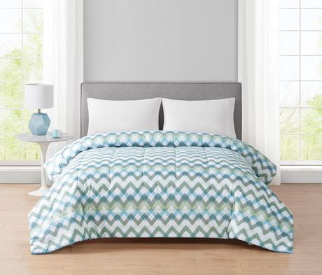 Mainstays Sage Chevron Comforter Double/Queen - Walmart.ca