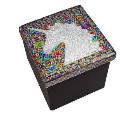 Mainstays 15 Inch Folding Storage Cube Reversible Sequin Unicorn ...