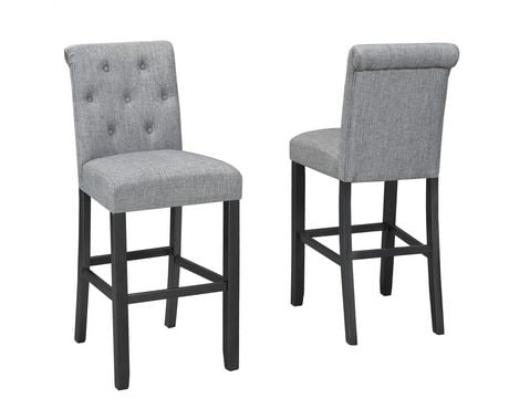 Click here for Brassex Inc Soho Tufted 29 Bar Stool  Set Of 2  Gr... prices