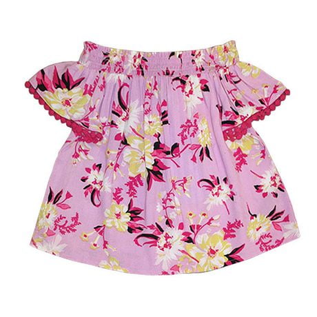 George Girls Smocked Ruffle Sleeve Top - Walmart.ca