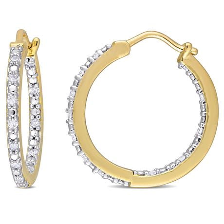Click here for Miabella 1/4 Carat T. W Diamond Yellow Rhodium-Pla... prices